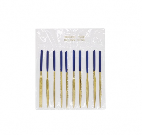 IMPA 614543 MST FILE SET NEEDLE ELECTROPLATED, DIAMOND 10'S